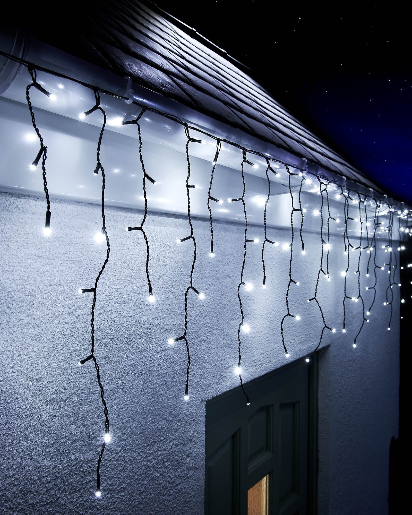 Home Series Connectable Icicle Lights, White – We R Christmas