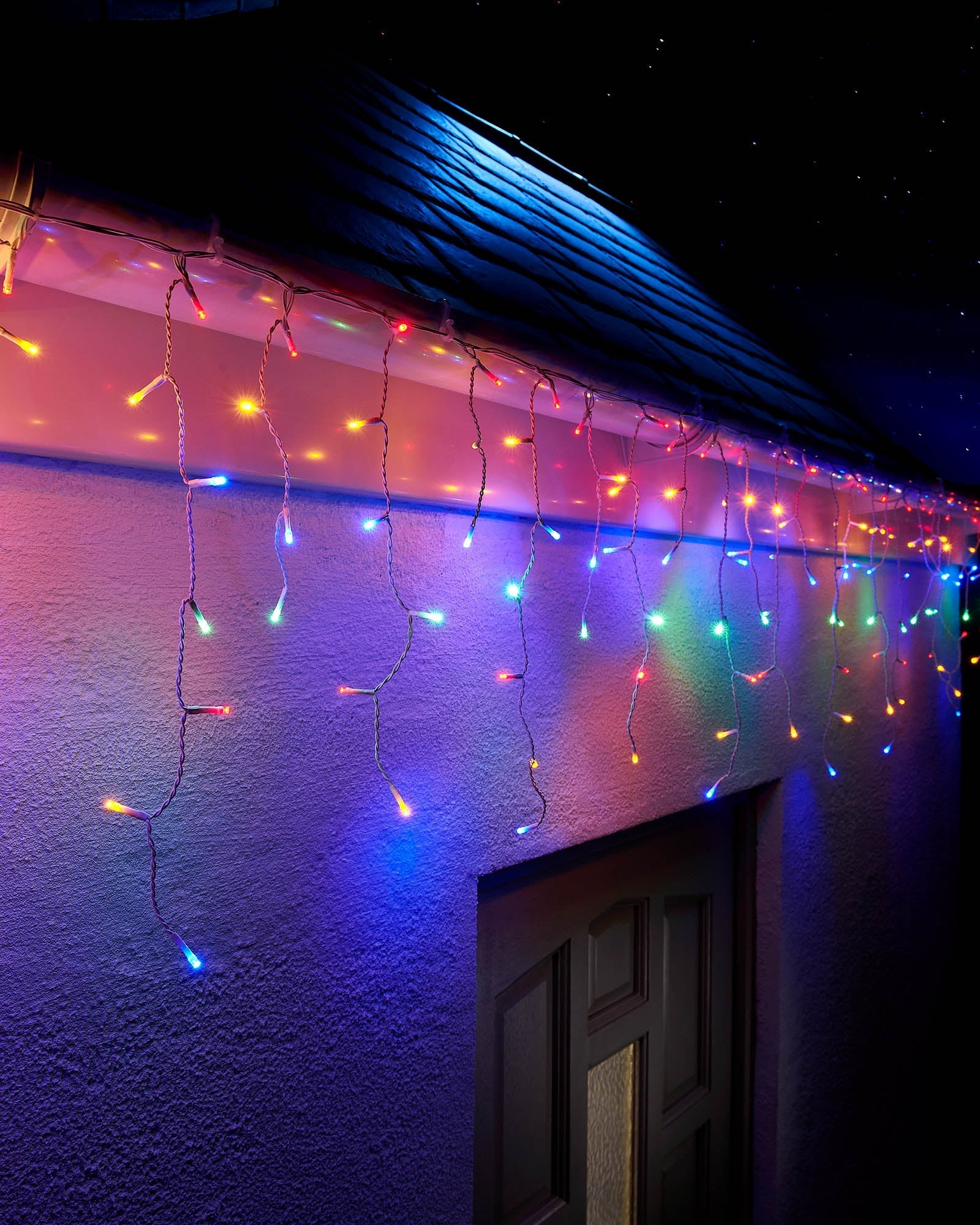 Home Series Connectable Icicle Lights, Multi Colour – We R Christmas