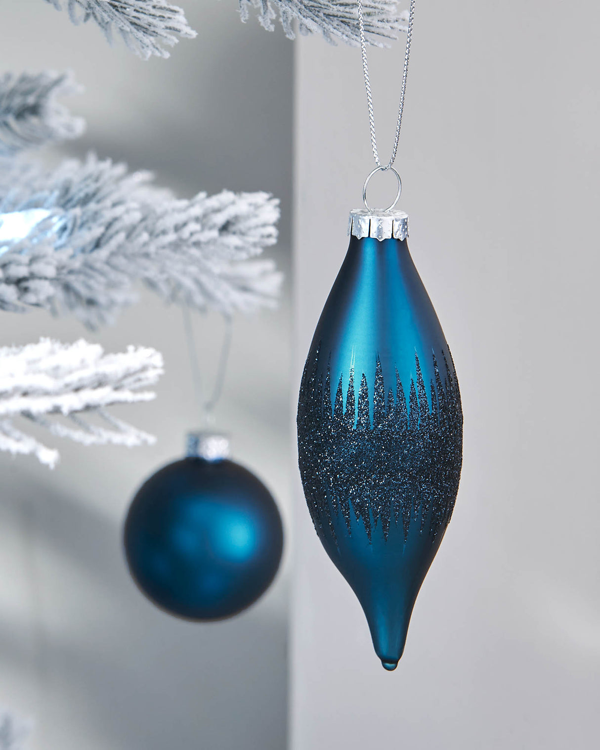 Navy Blue Glass Baubles 20 Pack We R Christmas