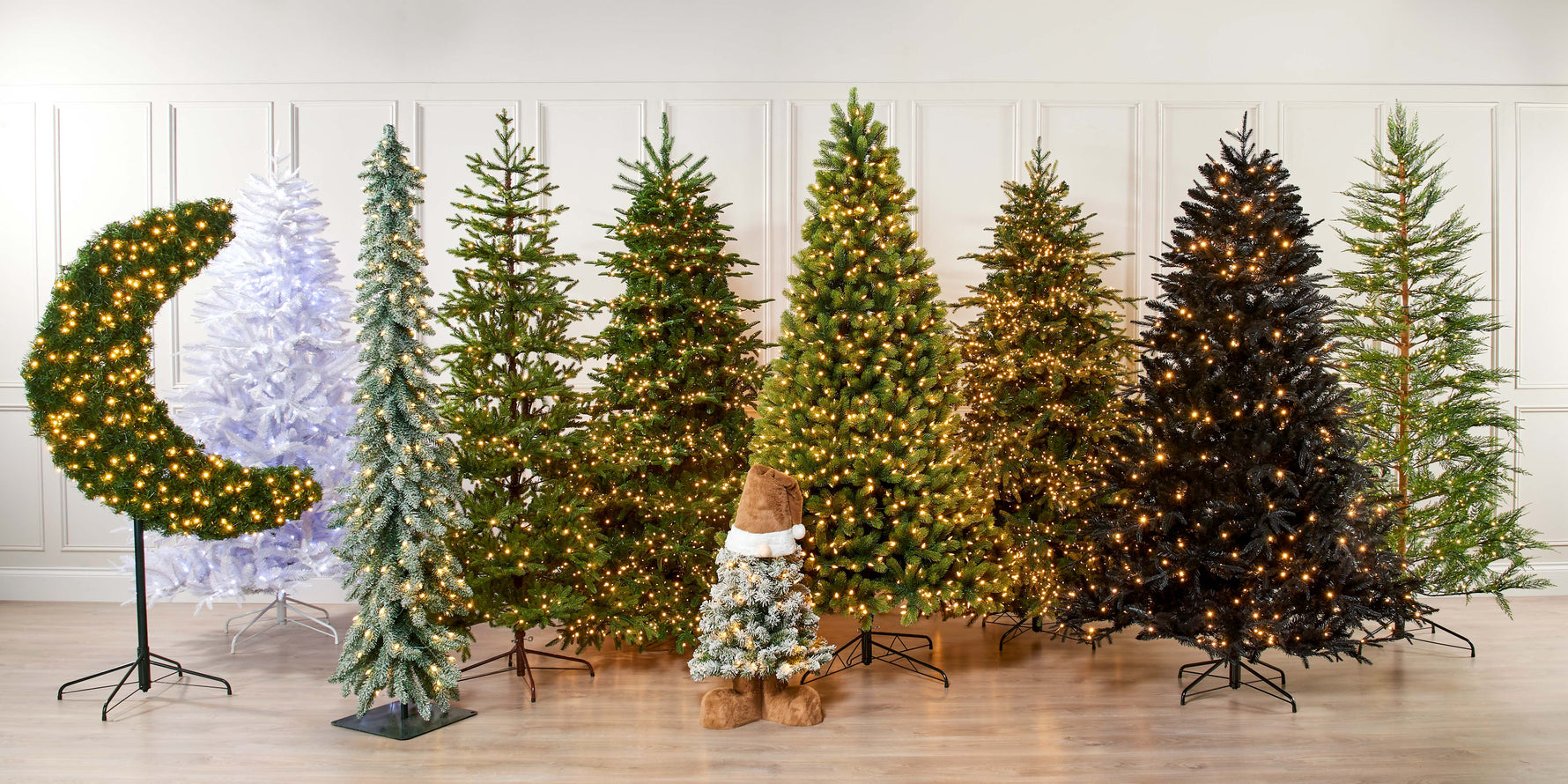 Pre-Lit Half Moon Christmas Tree, 6 ft – We R Christmas