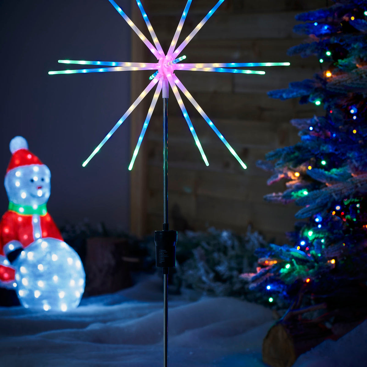 Starburst Pathway Stake Light, Multi-Coloured, 98 cm – We R Christmas