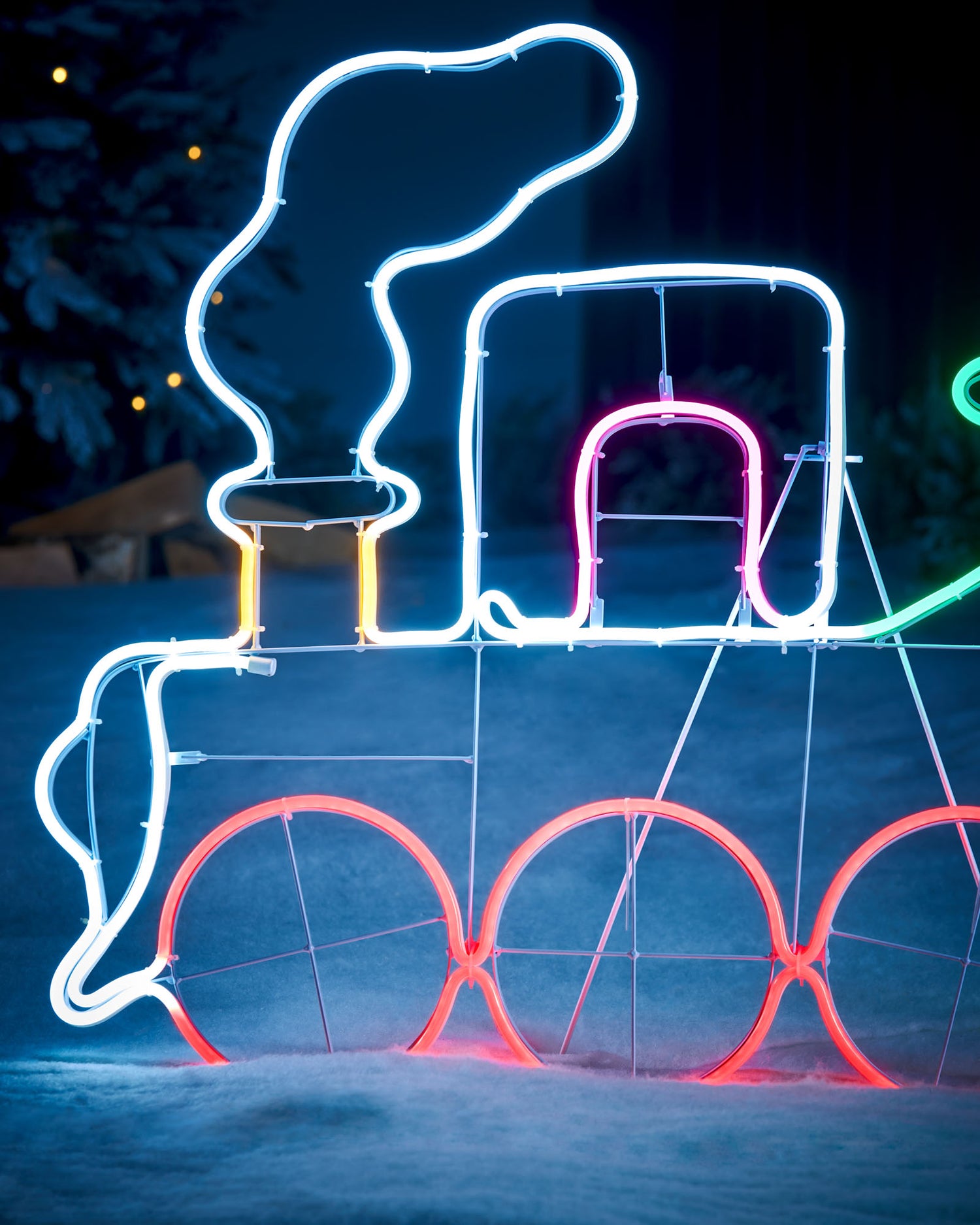 2D Neon Train Rope Light Silhouette, 95 cm – We R Christmas